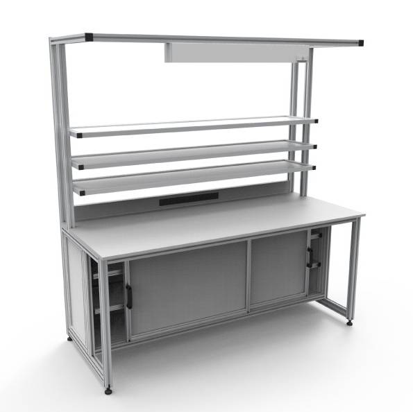 Adjustable Aluminum Workbench Table | Modular & Mobile