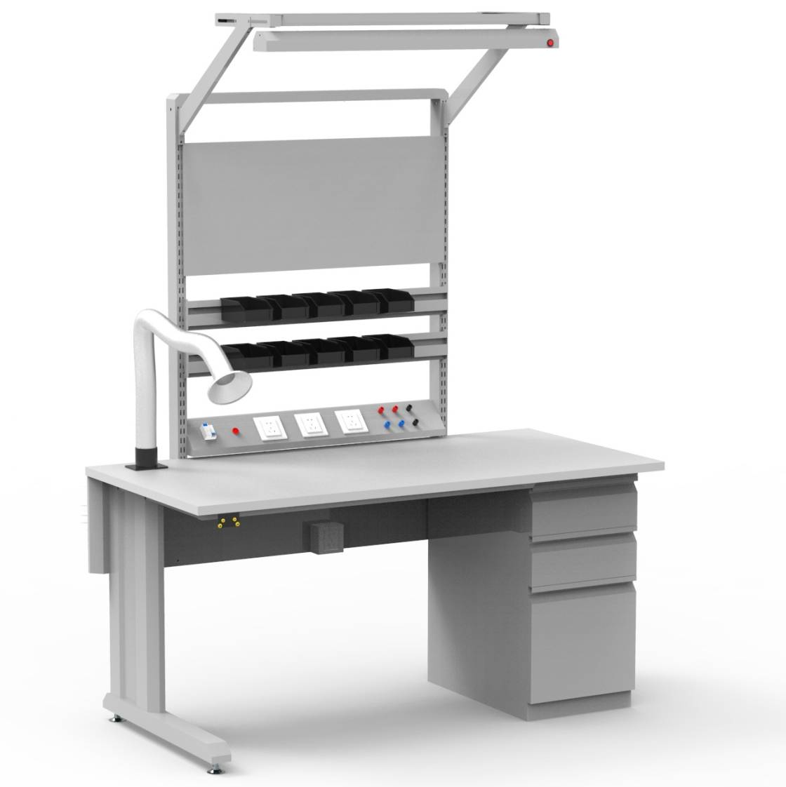 Pedestal Workbench with Drawers & Stage Options