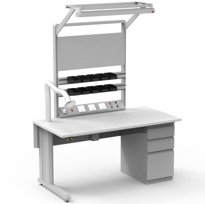 Pedestal Workbench | Heavy-Duty ESD-Safe Table
