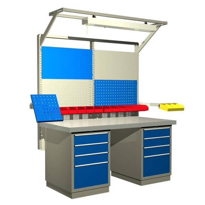 Pedestal Workbench with Drawers & Stage Options